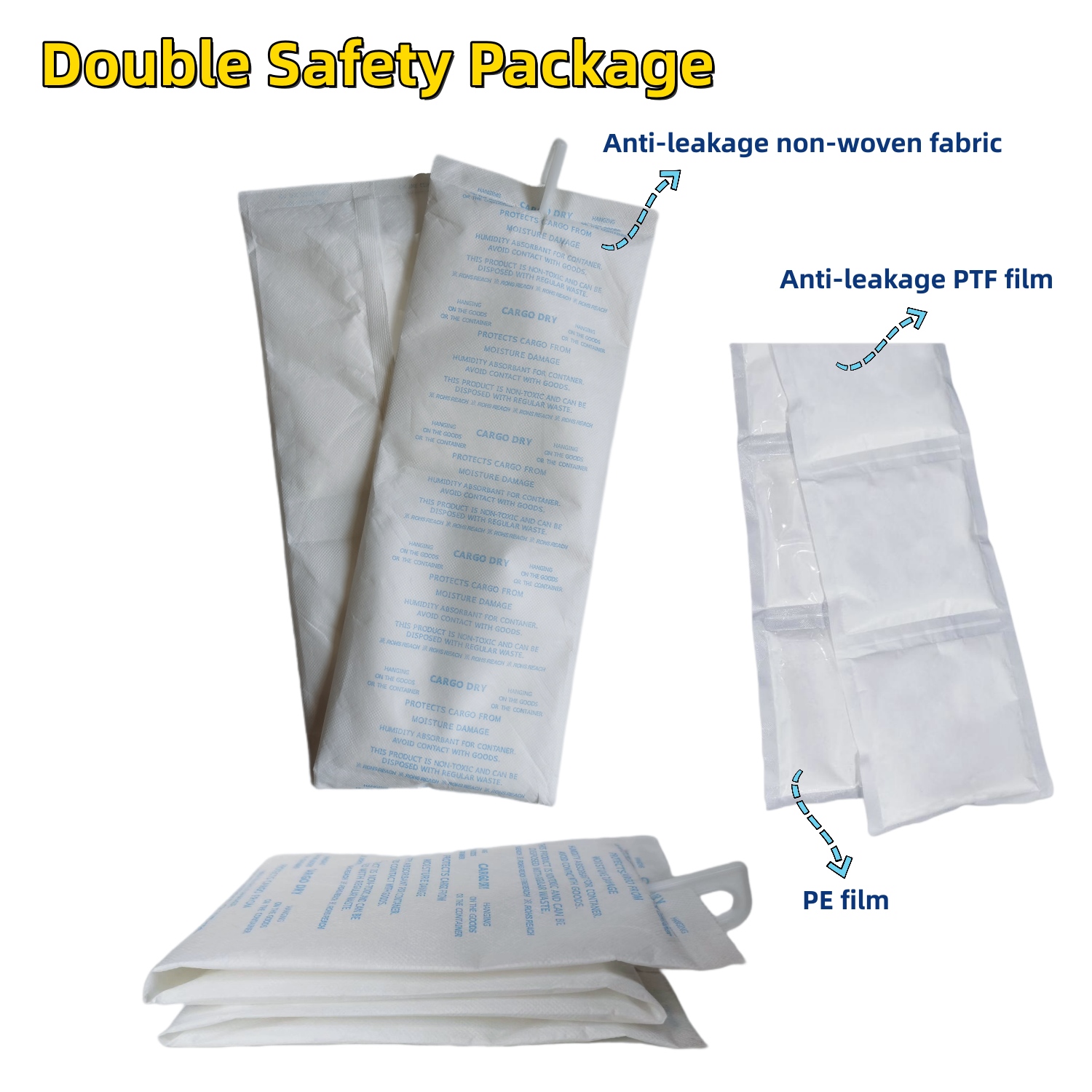500g Calcium Chloride Based Desiccant Strip for Logistics (Double ...